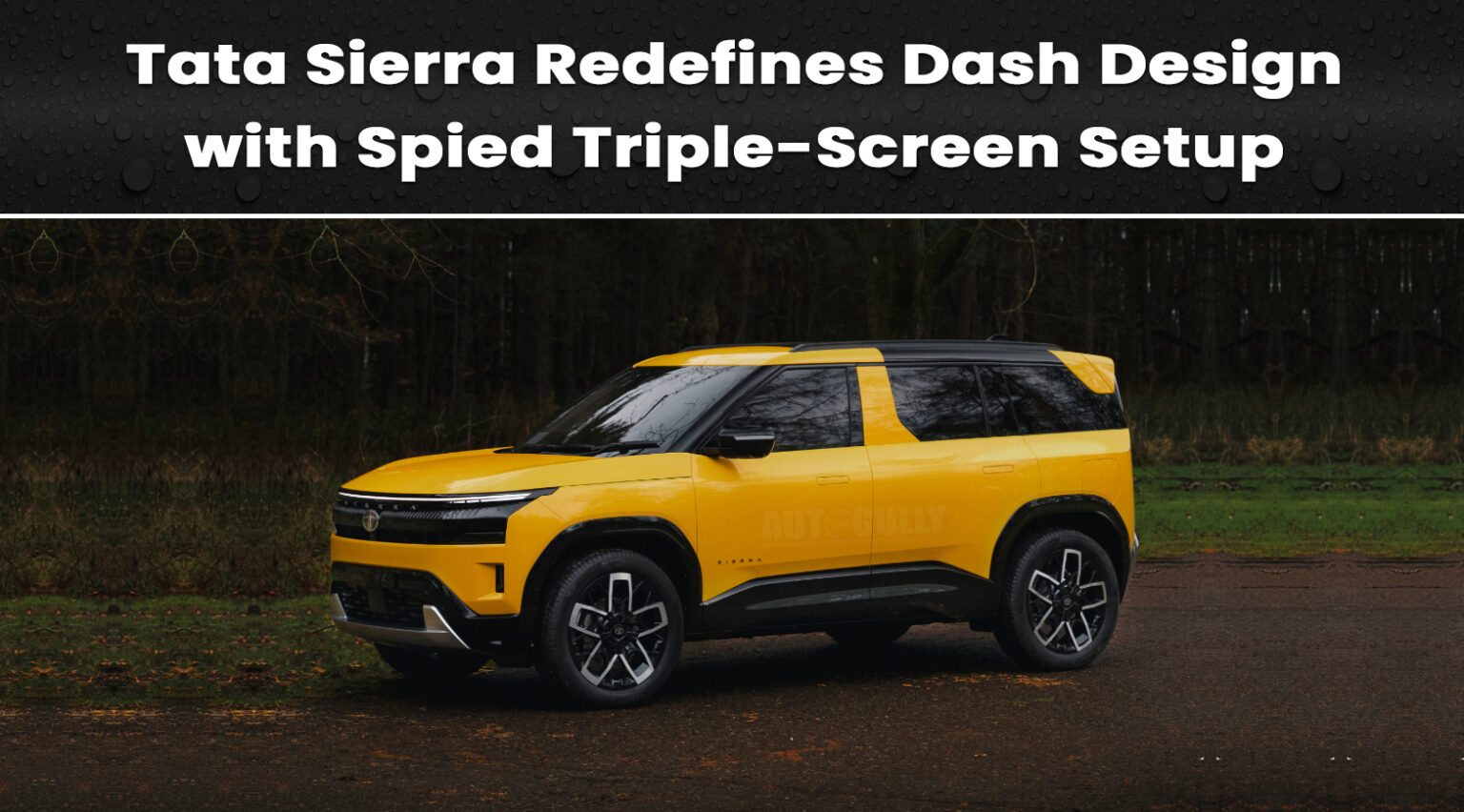 Tata Sierra EV Spotted with Futuristic Triple Screens