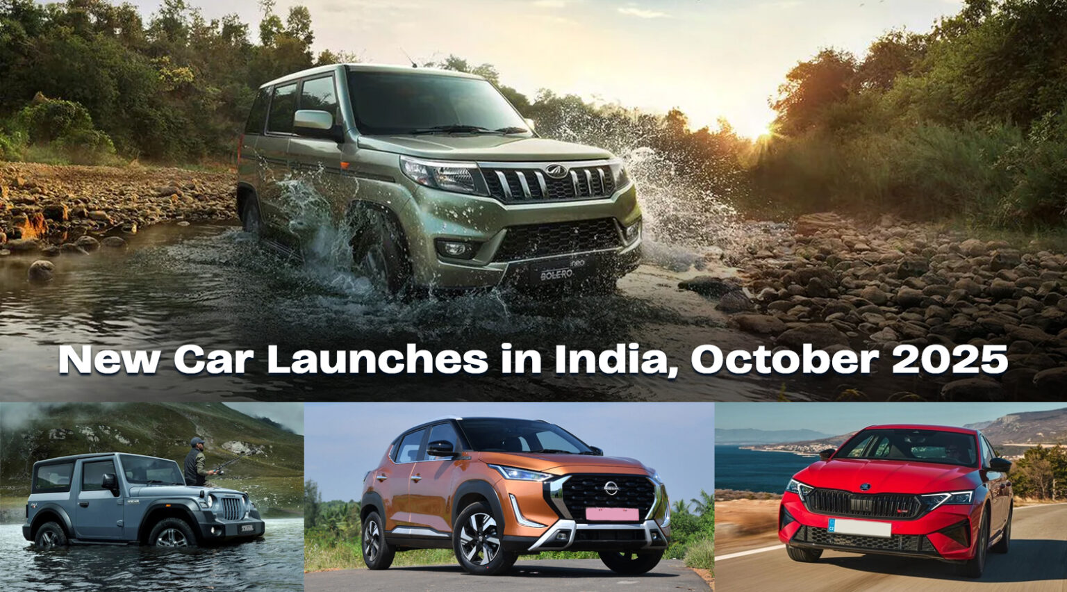 New Car Launches in India October 2025 – Upcoming Models